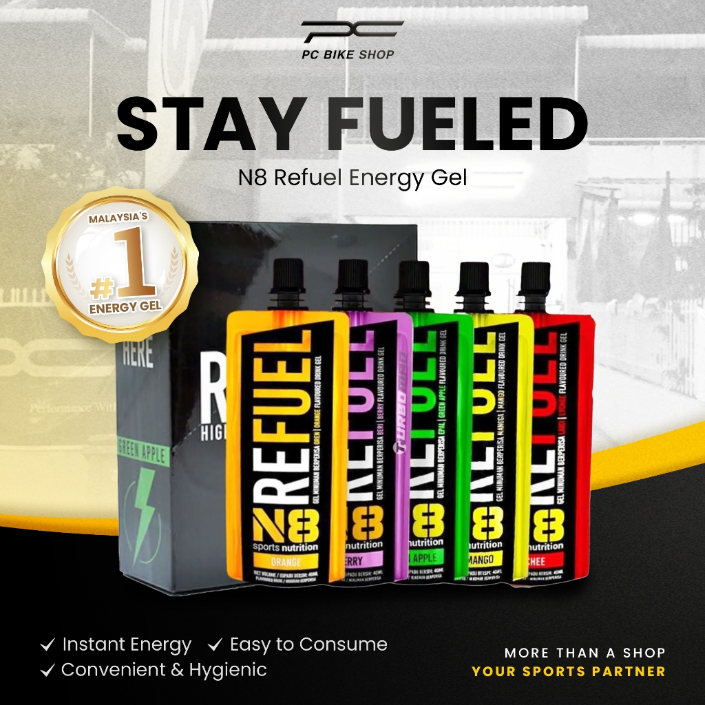 N8 REFUEL ENERGY GEL 2–3 pcs | Training & Long Ride Fuel | Easy Digest ...