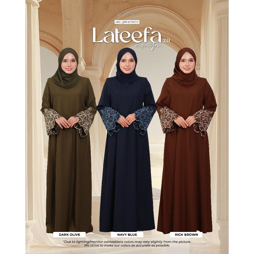 [NEW COLOUR!] LATEEFA ABAYA 2.0 EXCLUSIVE EMBROIDERY (NO SHAWL ...