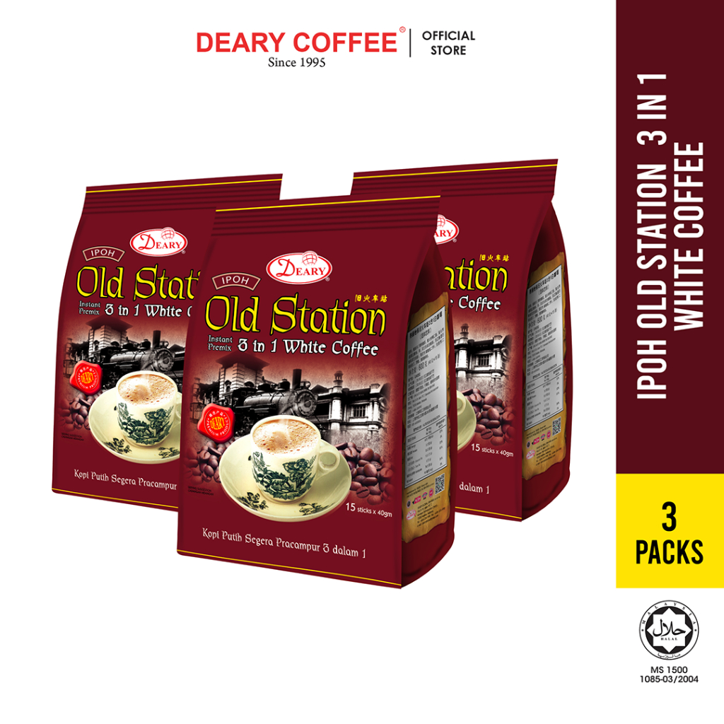 Deary IPOH Old Station Instant Premix 3in1 White Coffee (Bundle of 3 ...