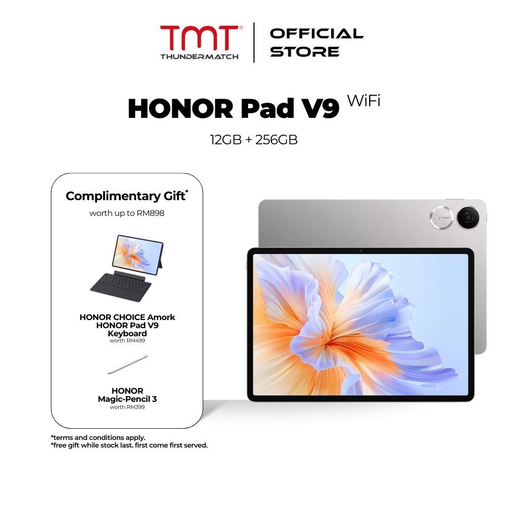 HONOR Pad V9 WiFi Tablet (12GB RAM + 256GB ROM) | Shopee Malaysia