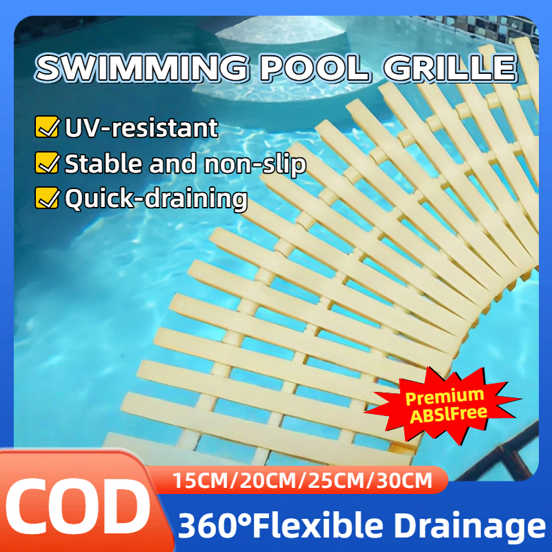 Swimming Pool Grating White Overflow Grate Gutter Drain Cover 15-30cm ...