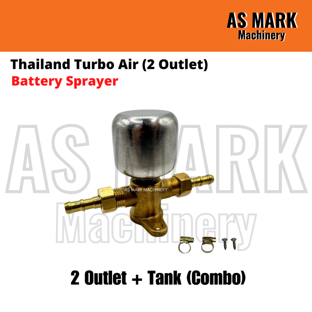 New 2 Outlet Battery Sprayer Thailand Turbo Tank Air Chamber Pressure ...