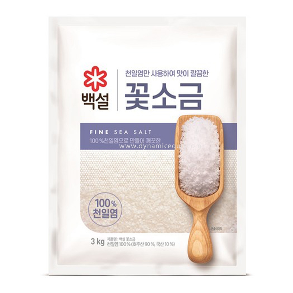 CJ Beksul Fine Salt 3KG Korean Premium Fine Sea Salt for Cooking ...