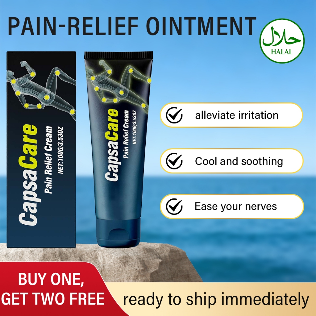 【BUY 1 GET 2 FREE】CapsaCare Pain Relief Cream Nerve Irritation Soothing ...