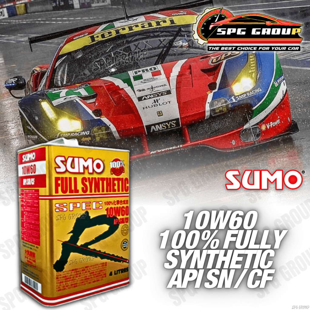 SUMO 10W60 SPEC-R 100% FULLY SYNTHETIC ENGINE OIL 4 LITER FOR SUPER ...