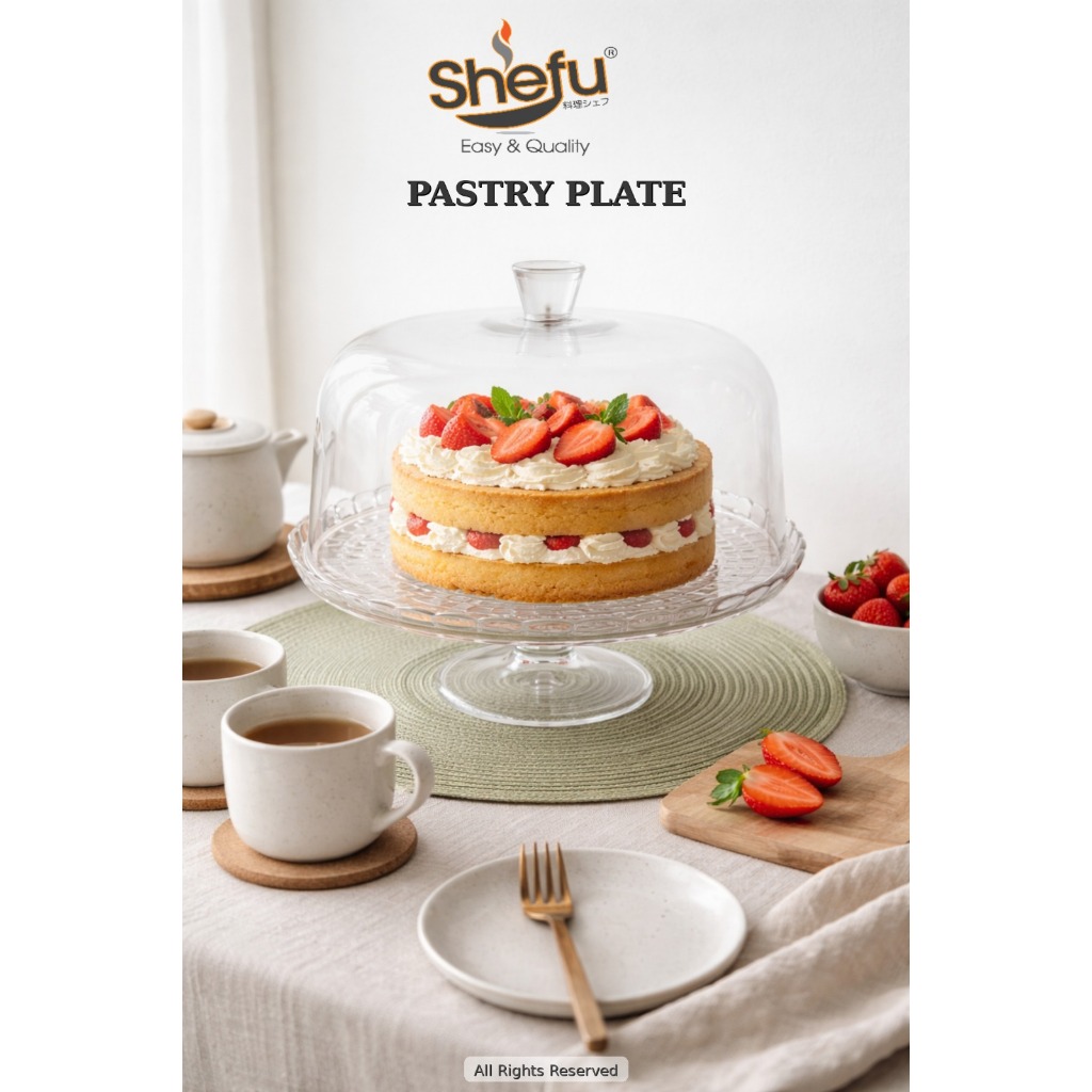 Shefu Acrylic Cake Dome with Pedestal Stand | Shopee Malaysia