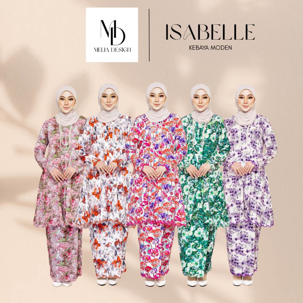 KEBAYA ISABELLE BY MELIA DESIGN SULAM BIKU JACQUARD SILK PREMIUM BAJU ...