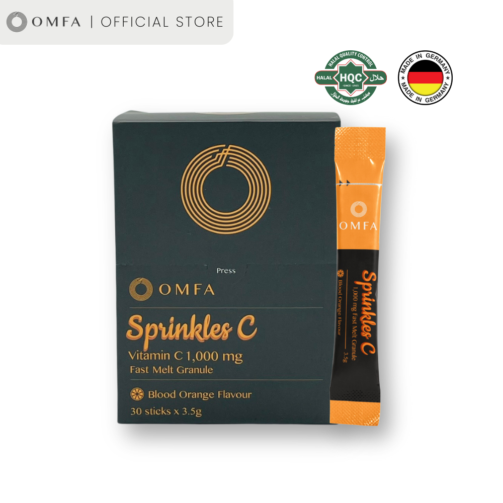 [HALAL] OMFA Sprinkles C Vitamin C 1000mg 30 sticks Travel Haji Umrah ...