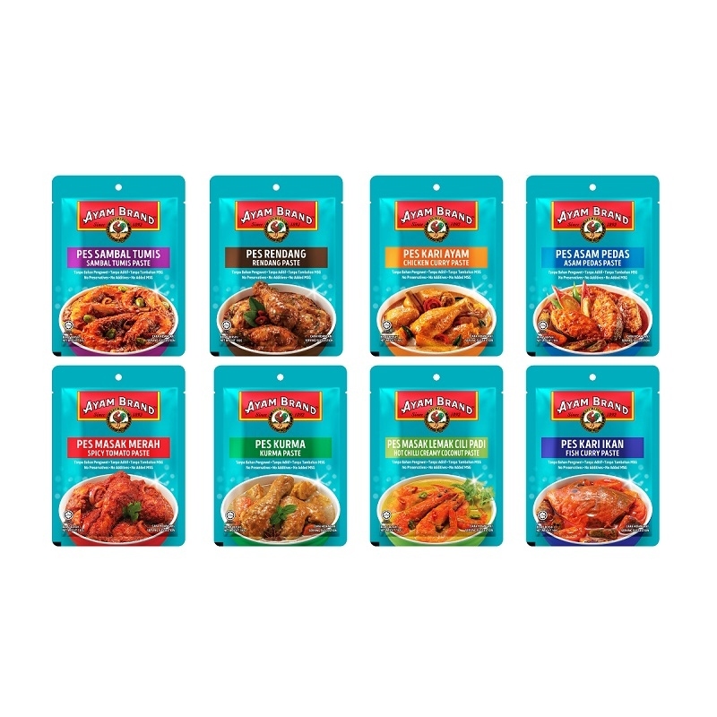 AYAM BRAND Instant Cooking Paste 180g HALAL Assorted Flavors (Curry ...