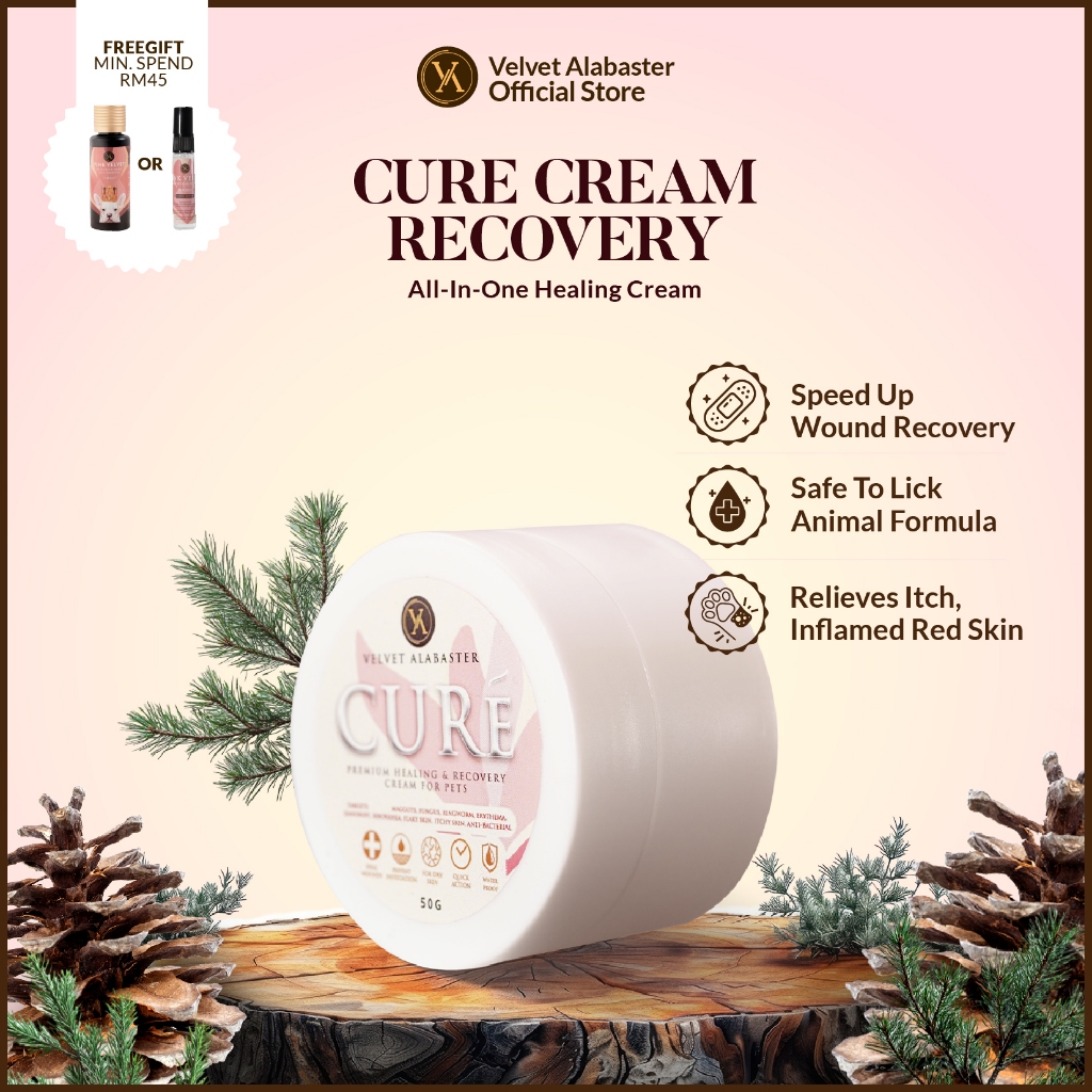 V.A Pet CURÉ Cream 50g Skin Treatment Antibacterial for Cat and Dog ...