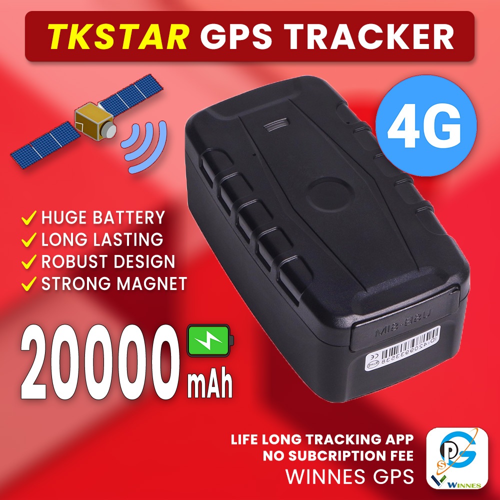 TKSTAR Big Battery 20,000mAh Portable Global GPS Tracker GPRS Tracking ...