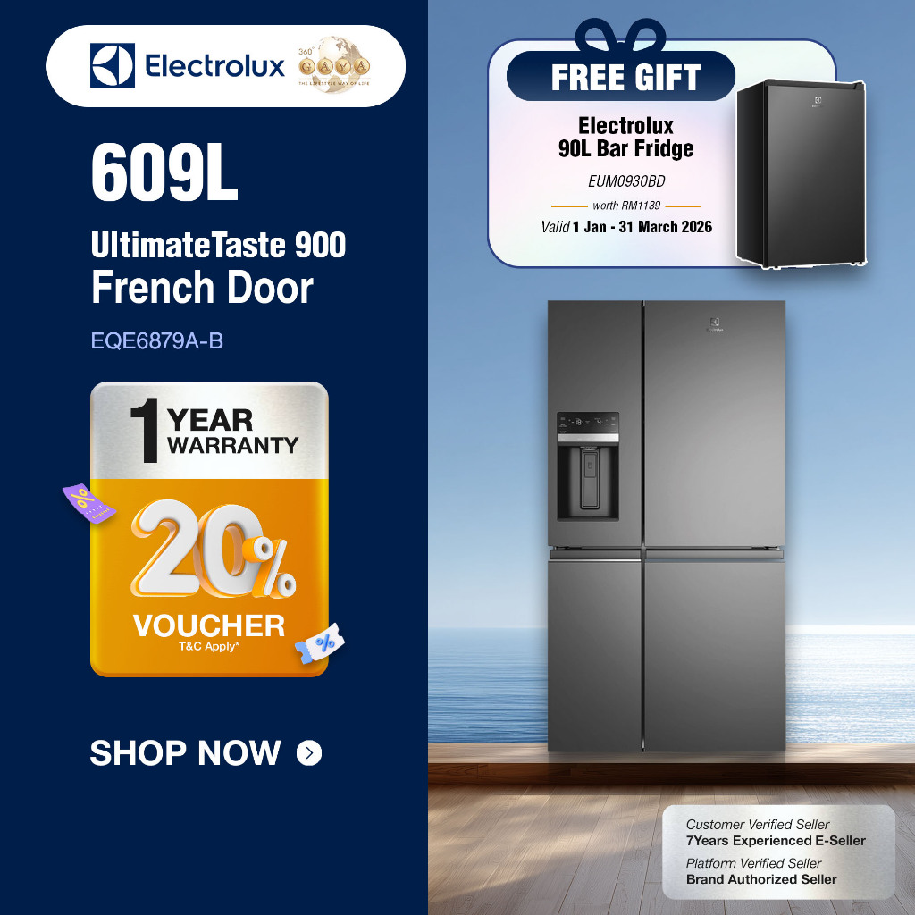 [𝐅𝐫𝐞𝐞 𝐈𝐧𝐬𝐭𝐚𝐥𝐥𝐚𝐭𝐢𝐨𝐧] Electrolux EQE6879A-B (609L) UltimateTaste 900 ...