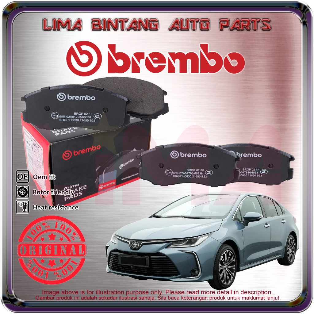 Toyota Corolla Altis ZRE211 Front / Rear Brake Pads , Disc Brake Pad ...