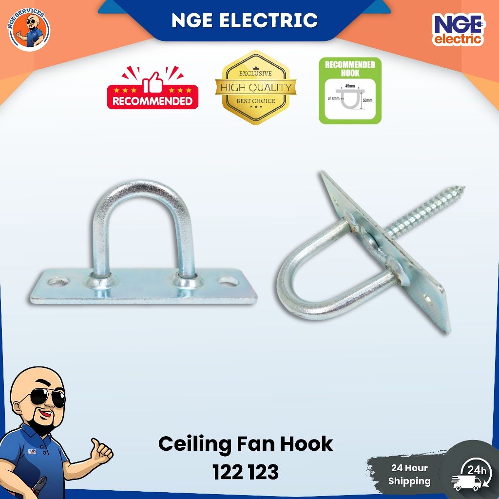 FAN| Fan Hook 122 123 Ceiling Fan Hook Kipas Siling TNB Hook | Shopee ...