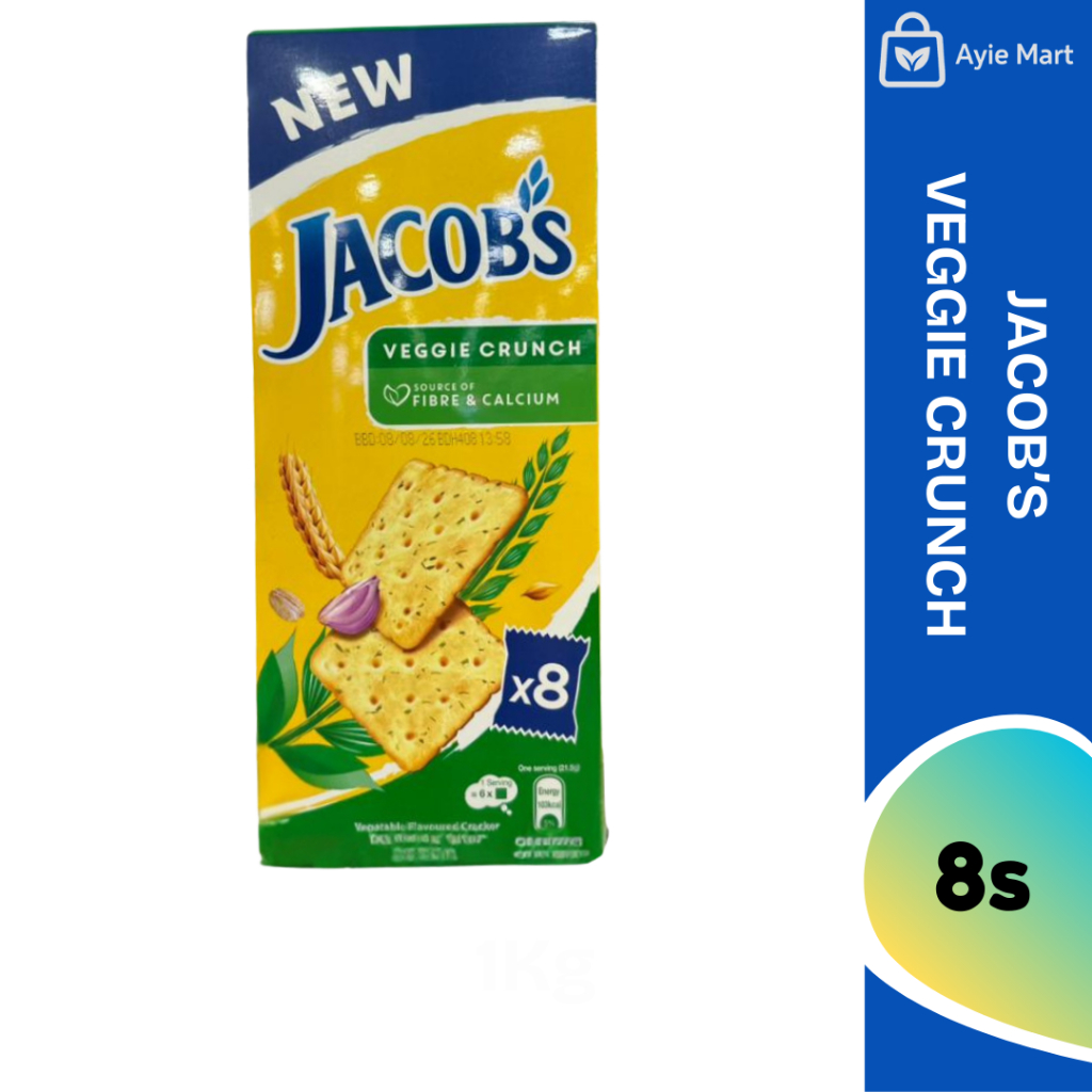 JACOB'S Veggie Crunch Vegetable Flavoured Cracker | Biskut Kraker ...