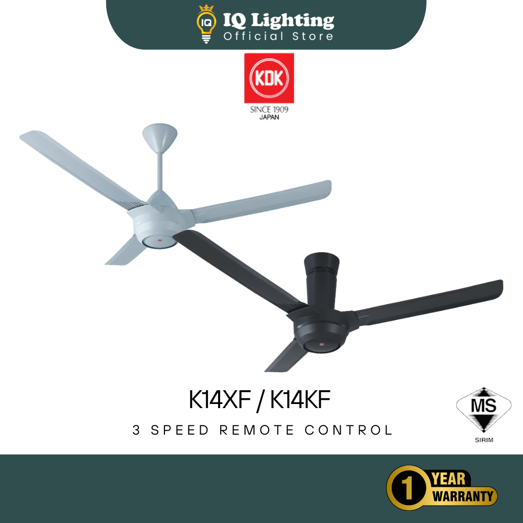 KDK K14XF / KDK K14KF 56'' 3 Blades AC Motor Ceiling Fan with 3 Speeds ...