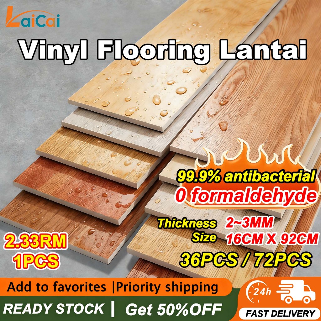 36pcs vinyl flooring Mat Stickers Waterproof Self Adhesive PVC Wooden ...