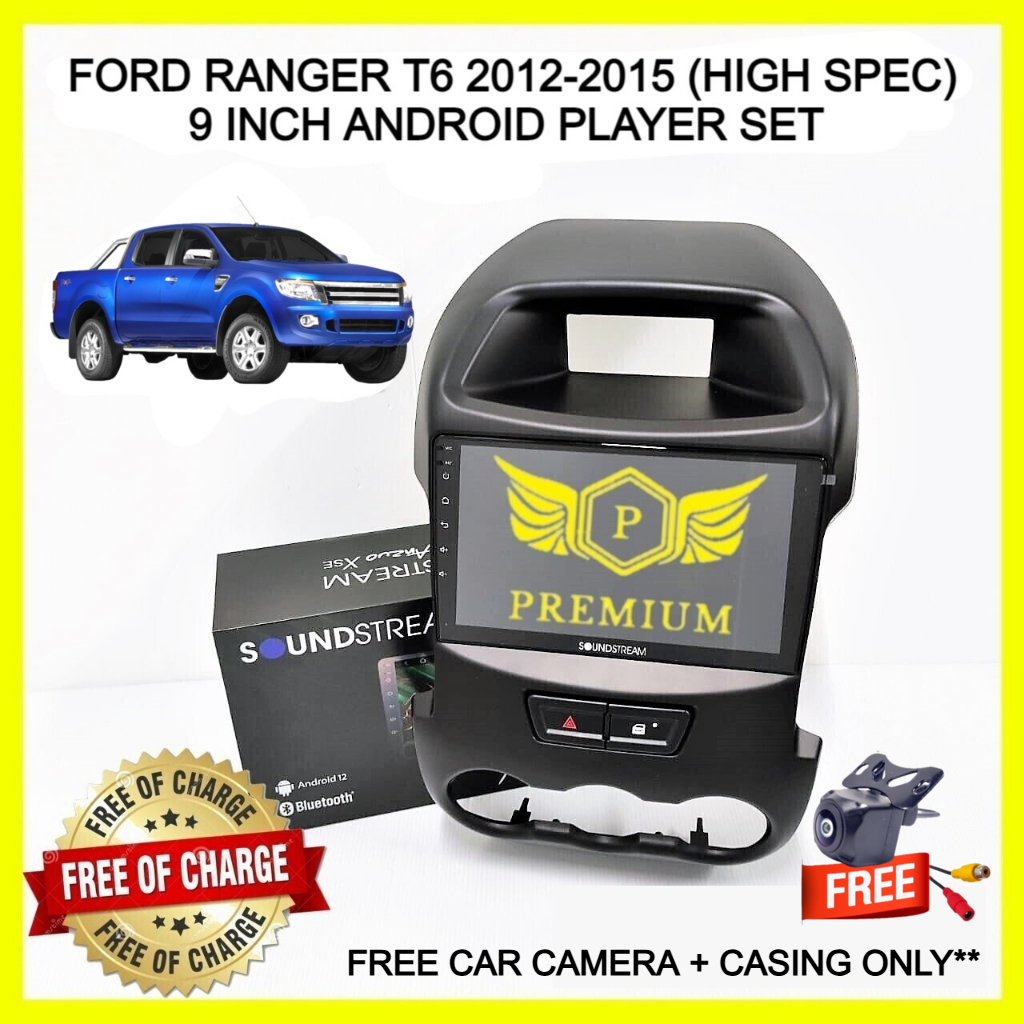 SOUNDSTREAM FORD RANGER T6 2012-2015 9 INCH (HIGH SPEC) ANDROID PLAYER ...
