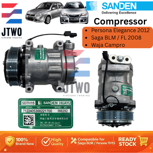 Sanden Ori Aircond Pump Compressor Proton Saga BLM/ FL 2008| Persona ...