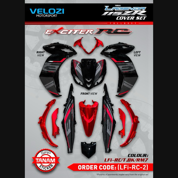 VELOZI RACING BODY COVER SET DESIGN LAGENDA 115 FUEL INJECTION SRL115 ...
