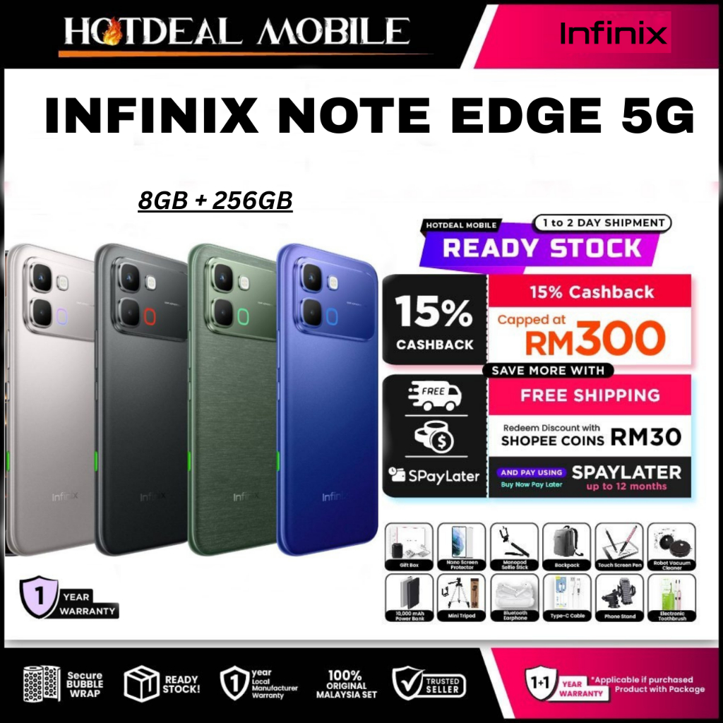 INFINIX NOTE EDGE 5G [8 GB RAM 256GB ROM] - Original INFINIX Malaysia ...