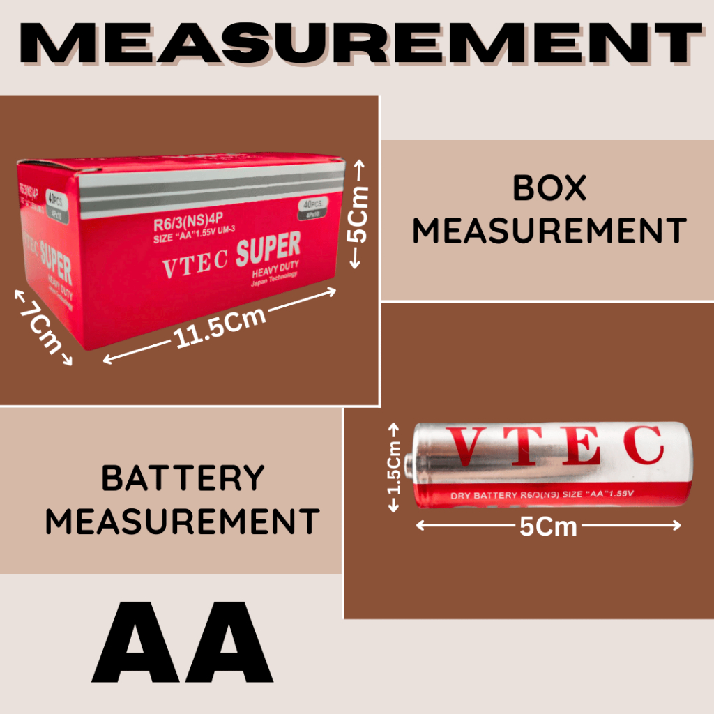 Bateri VTEC AA & AAA Tahan Lasak/VTEC Super Heavy Duty Battery AA & AAA ...
