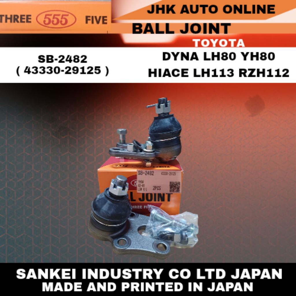 SB-2482 BALL JOINT FRONT LOWER ARM TOYOTA DYNA LH80 YH80 HIACE LH113 ...