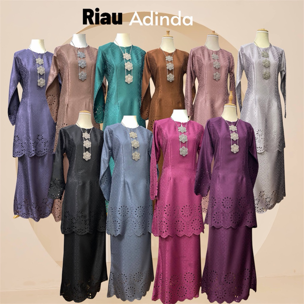 [NEW] KURUNG RIAU SCALLOP ADINDA ITALIAN JACQUARD LASER CUT RAYA 2026 ...