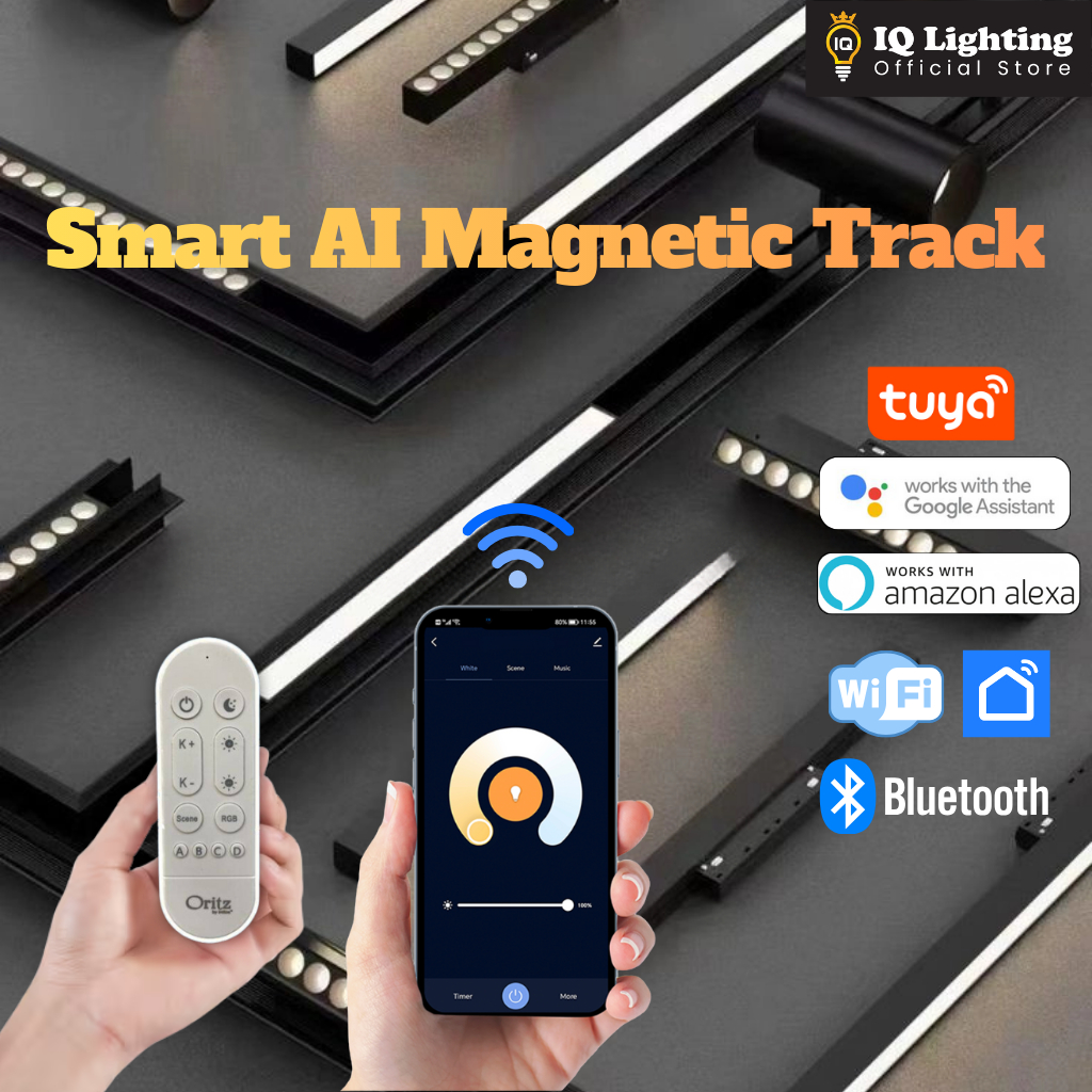 🔥NEW🔥Smart Tuya LED Magnetic Track Light Magnet Pendant Lamp Grille ...