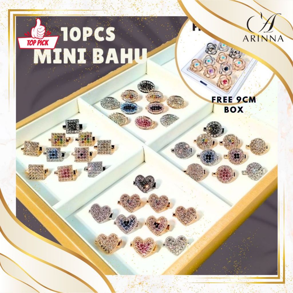 ARINNA 10pcs Brooch Mini Bahu Korea Premium Mini Brooch Shoulder Tudung ...