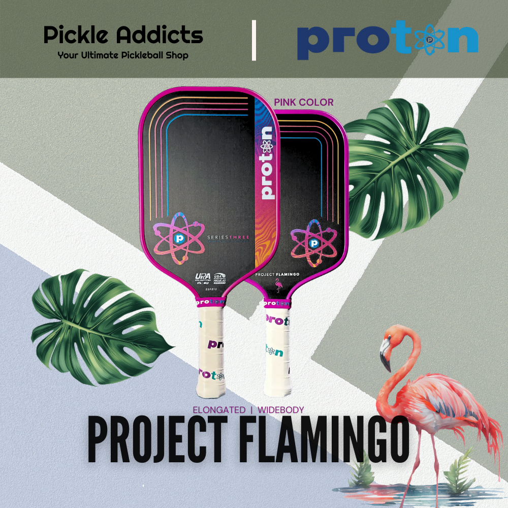 Proton Project Flamingo Elongated Widebody Pickleball Paddle 15mm ...