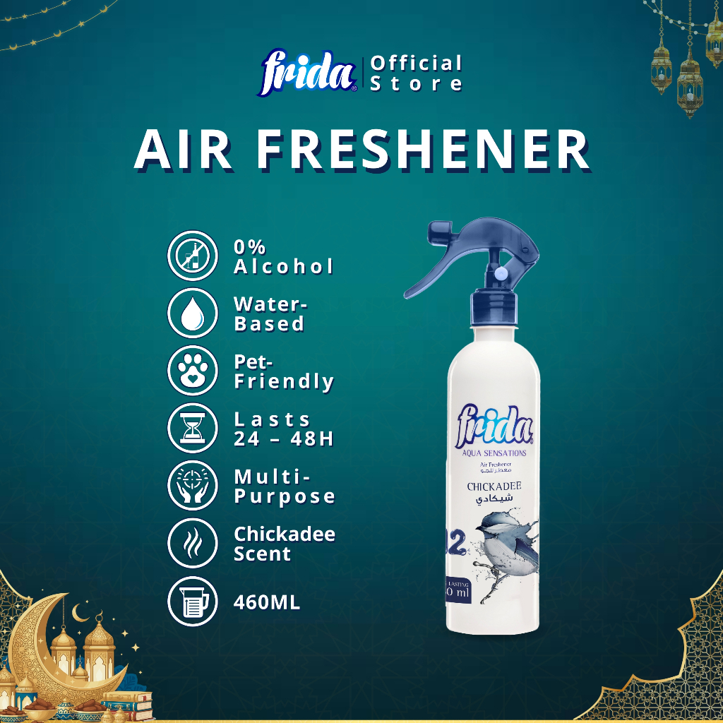 Frida 48H Air Freshener Chickadee [460ml] 0% Alcohol Pet-Friendly Tahan ...