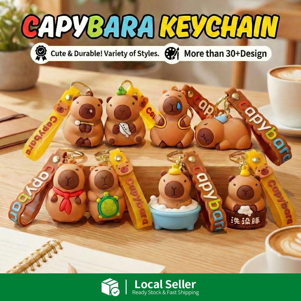 Capybara Keychain Capibala Cute Kapibara Keychain Cartoon Keychain Doll ...