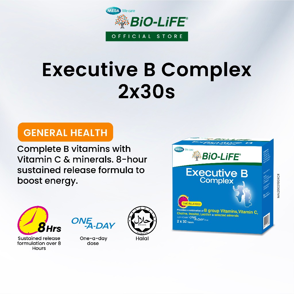 BiO-LiFE Executive B Complex 2 x 30 tablets (EXPIRY DATE FEB 2027 ...