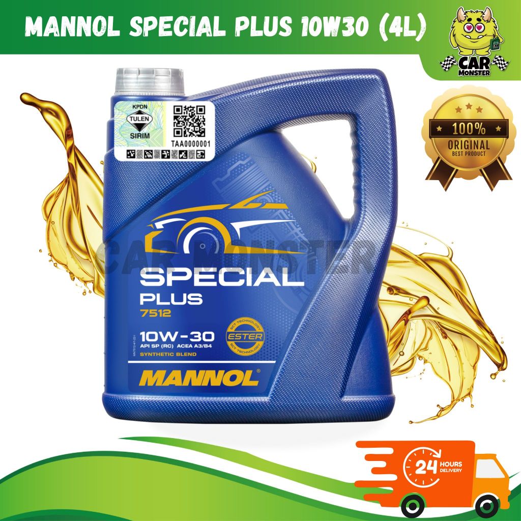 ORIGINAL with SIRIM MANNOL 7512 SPECIAL PLUS 10W30 Semi Synthetic ...