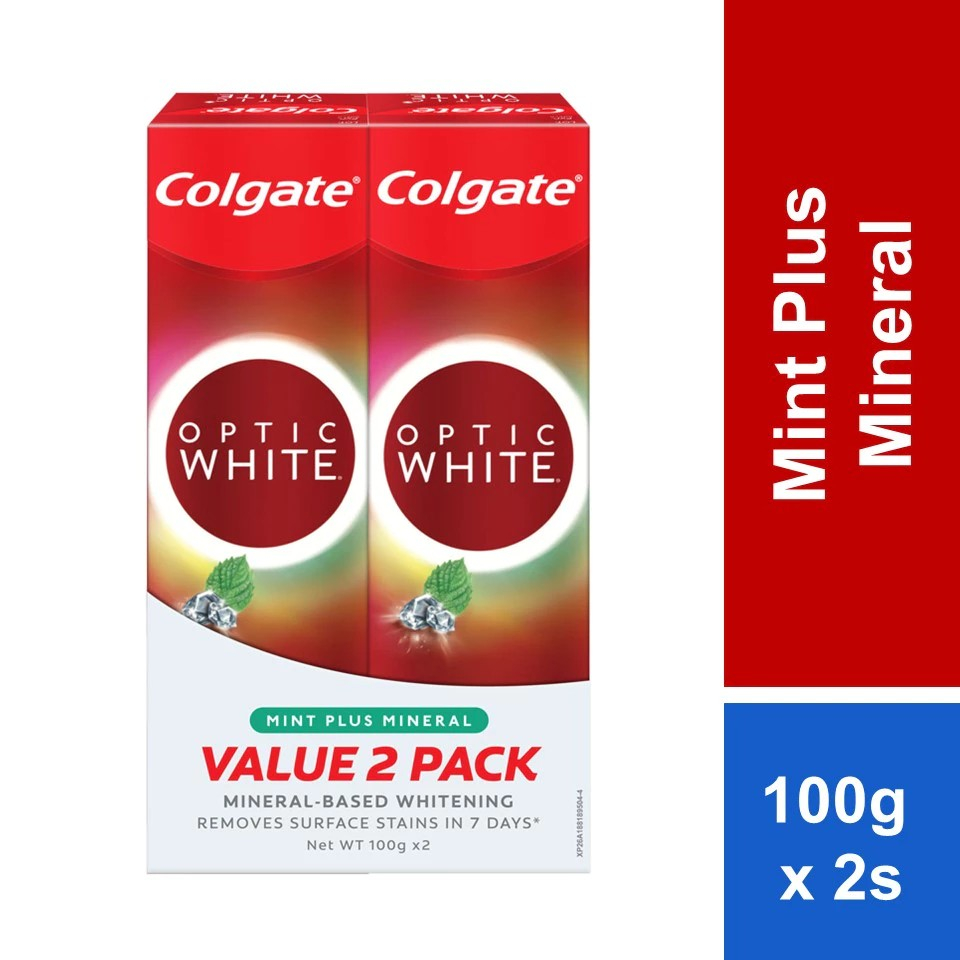 Colgate Optic White Volcanic| Exfoliating | Mint Plus| Purple ...