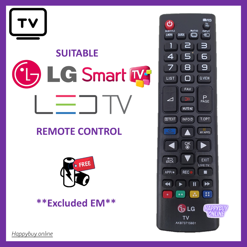 LG TV Remote LG Flat Panel Smart 3D LED TV Remote Control AKB73715601 ...