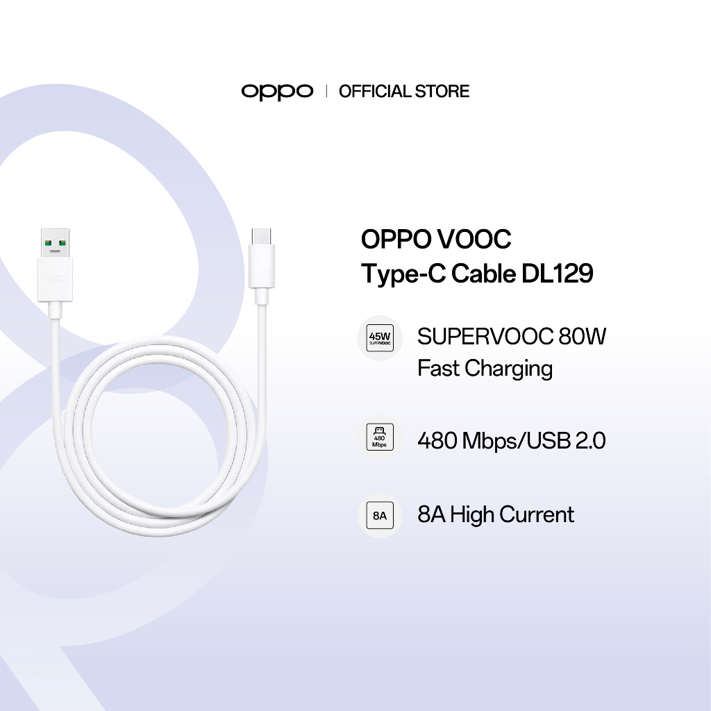 OPPO DL129 SUPERVOOC Type-C Cable (Fast Charge) | Shopee Malaysia