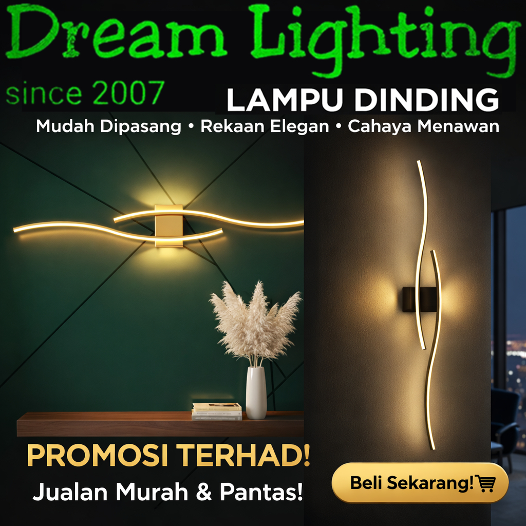 Dream Lighting LED Wall Light 3 Colors Minimalist Modern Luxury ...