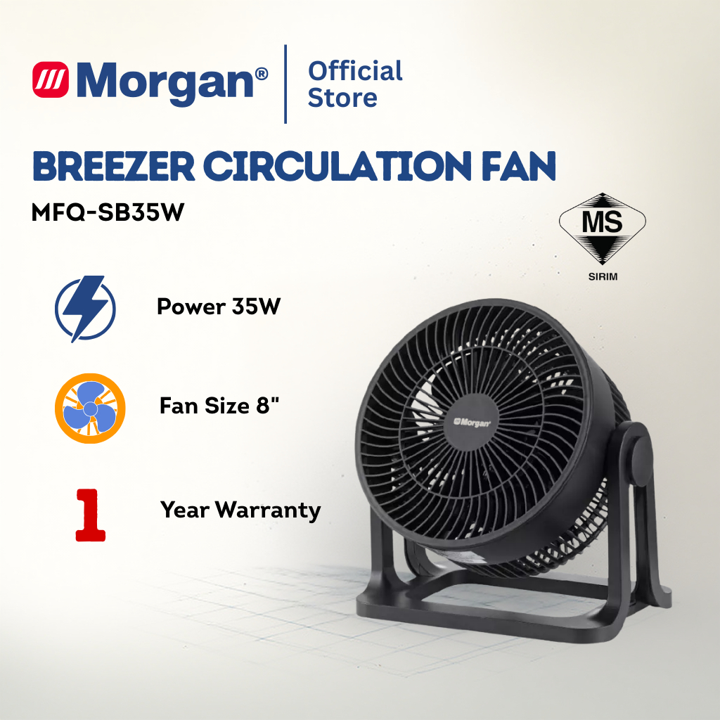 Morgan Breezer Circulation Oscillation Fan MFQ-SB35W | Shopee Malaysia
