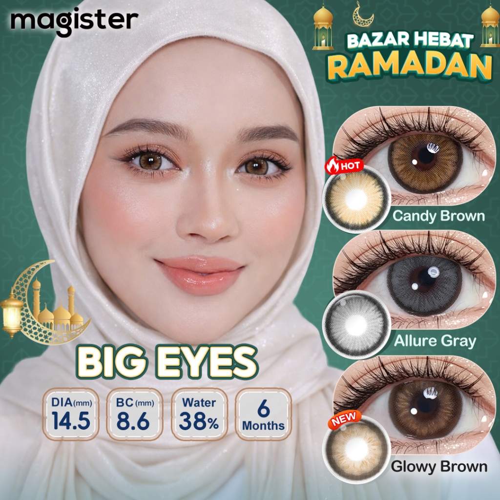 No.1🏆Magister Contact Lens Eye Power 14.5mm Candy Brown Sweet Brown 0. ...