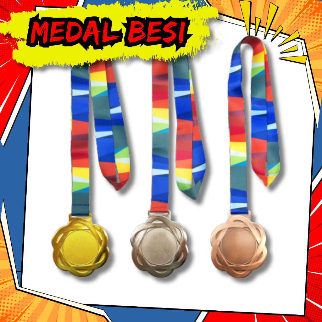 MP 375 Metal Medal | Medal Besi + Ribbon | Custom Sticker Design ...