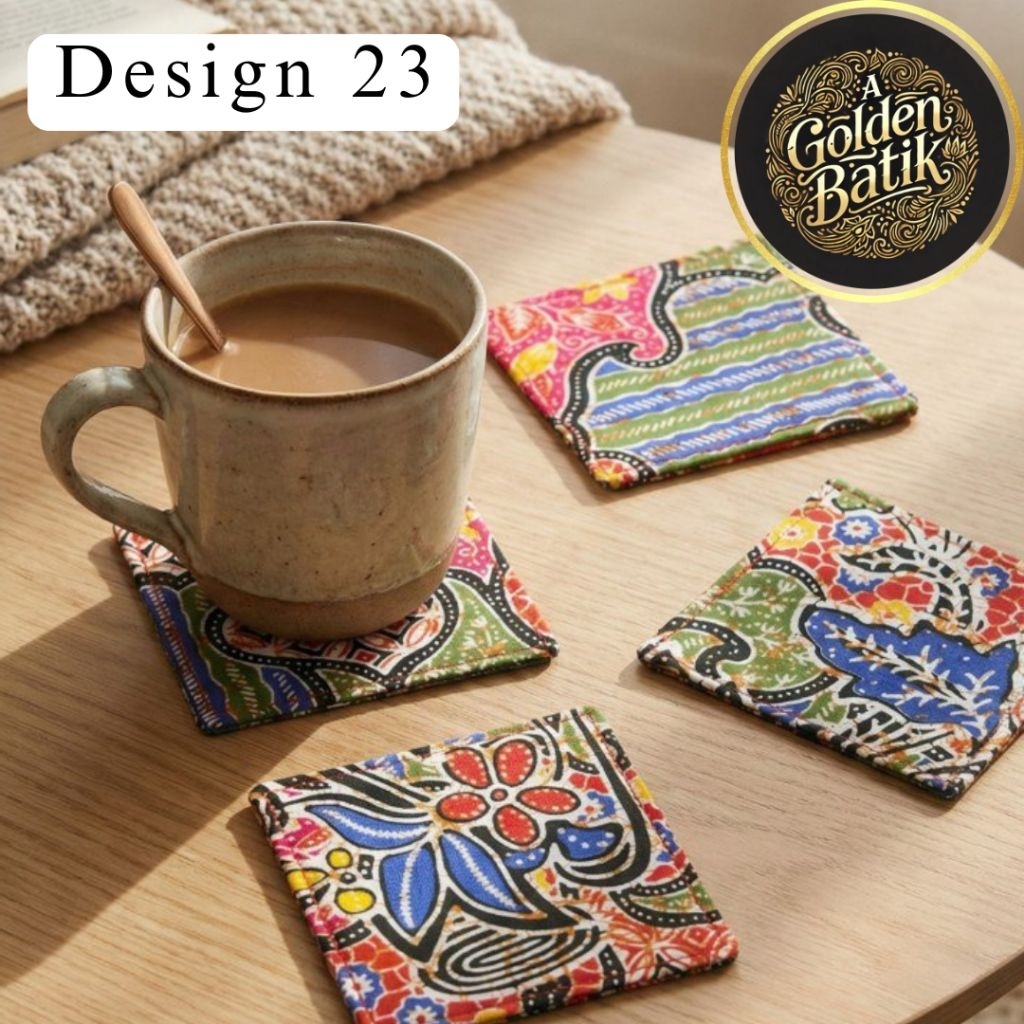 Cup Coaster Pad Batik Handmade 4 in 1 set Batik Souvenir | Shopee Malaysia