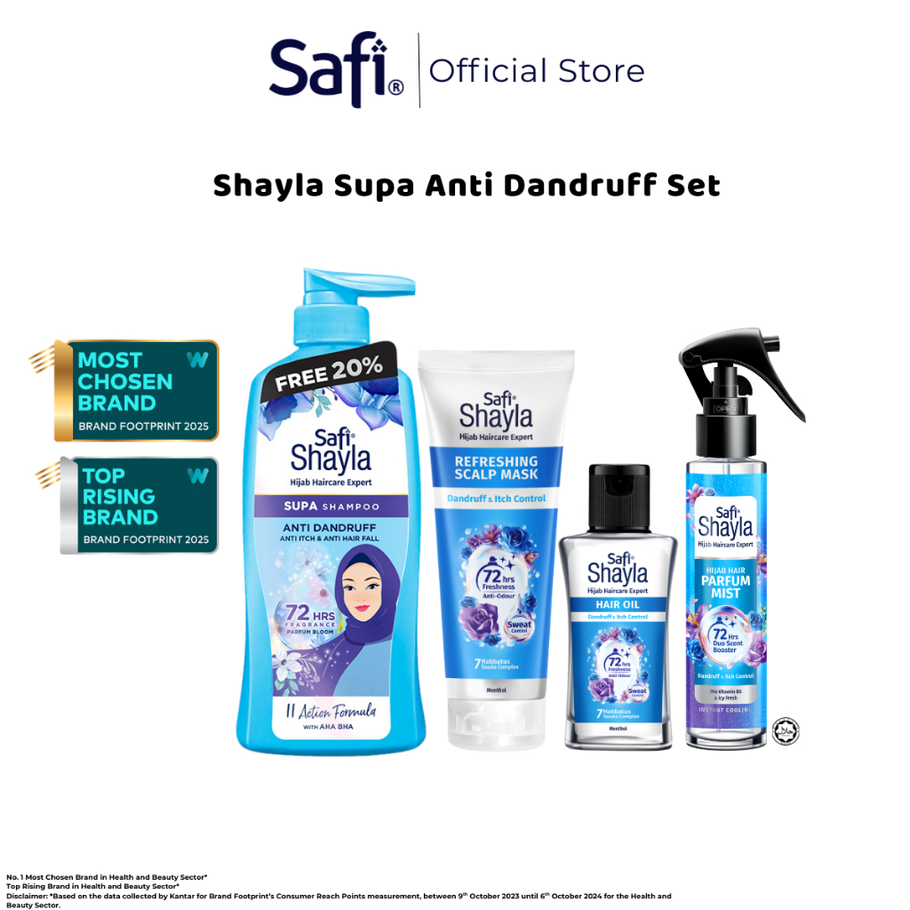 SAFI Shayla Supa Anti Dandruff Hair Care Set | Shampoo | Scalp Mask ...