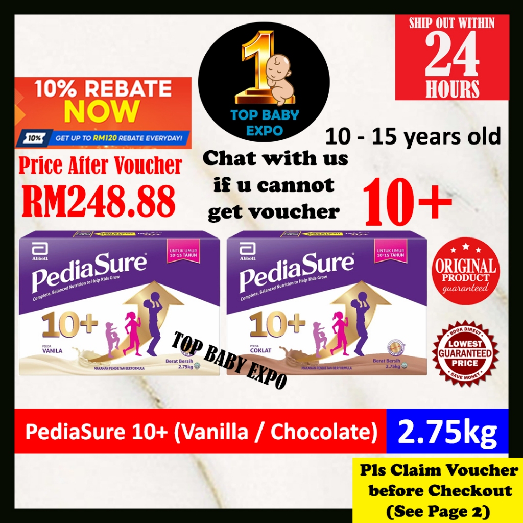 Pediasure 10+ (Vanilla / Chocolate) (2.75kg) Exp: 10/2027 ...