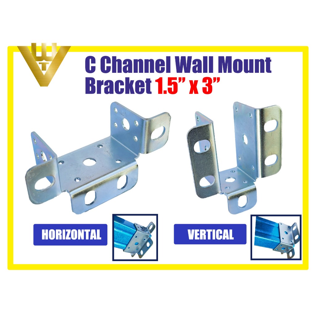VERYWELD C Channel Wall Mount Bracket / Roofing Awning U Connector ...
