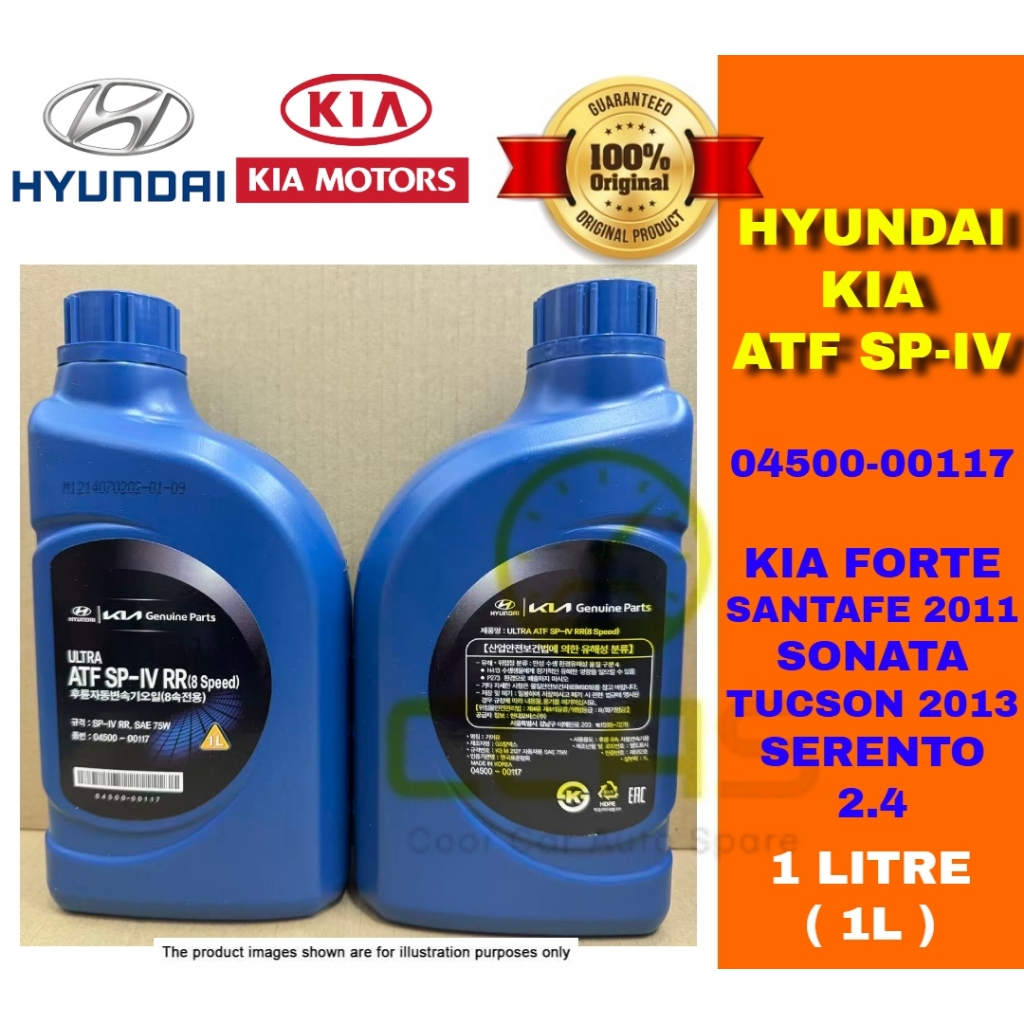 100% Original Kia Hyundai ATF SP4 SP-IV 1L Forte Santafe Sonata Tucson ...