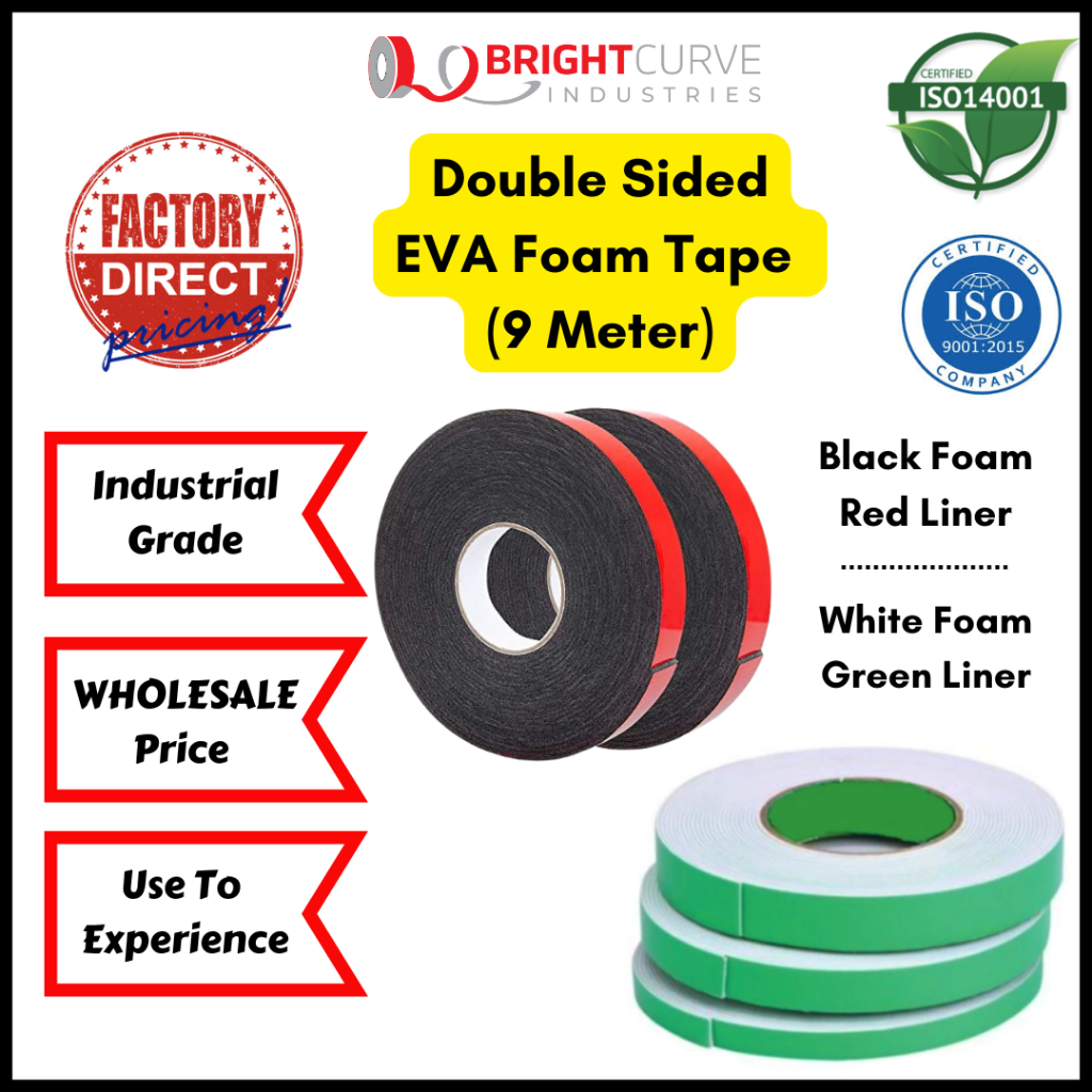 *Grade A* Premium Double Sided EVA Foam Tape 12mm / 18mm / 24mm (9 ...
