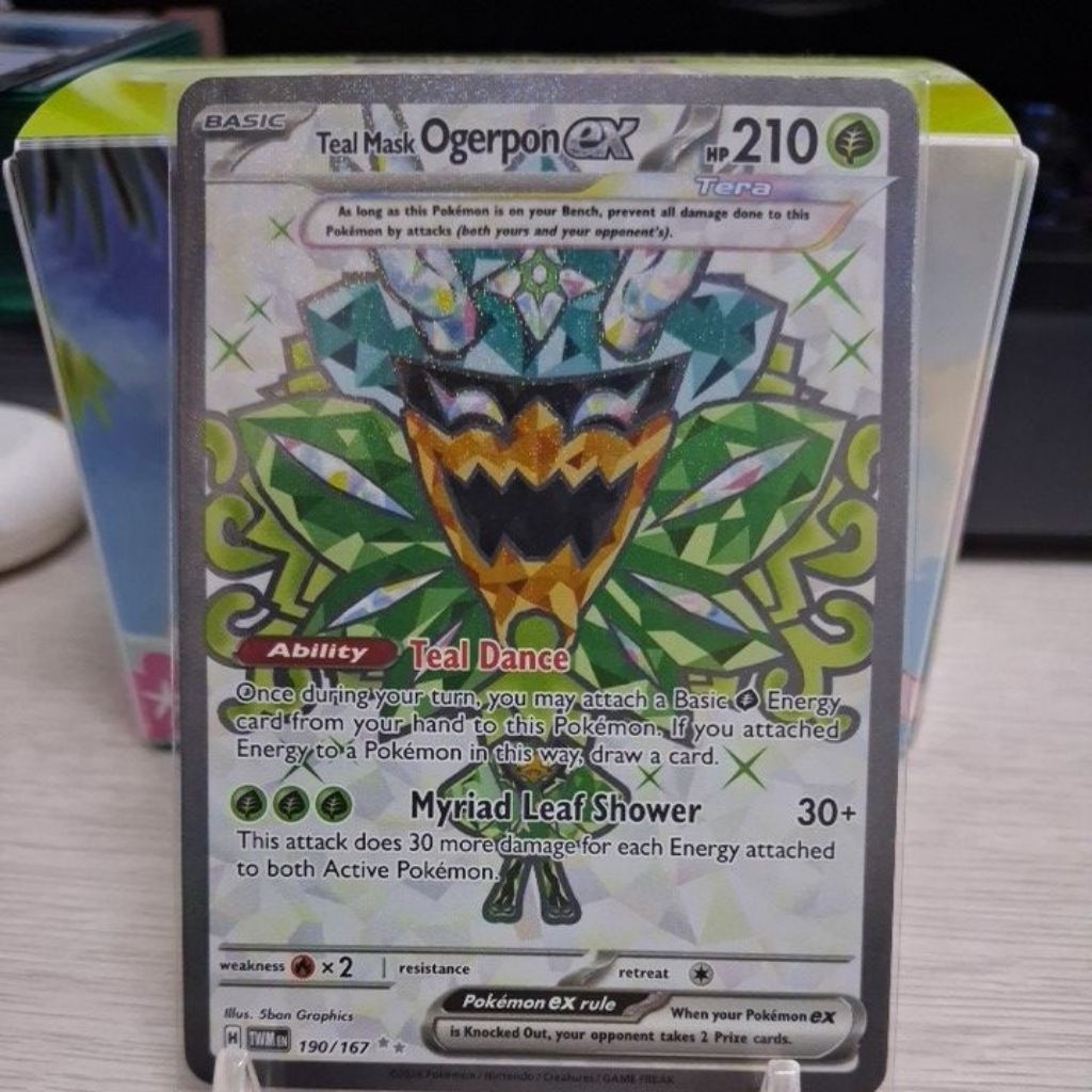 Pokemon TCG Teal Mask Ogerpon EX (TWM)(Full Art) | Shopee Malaysia
