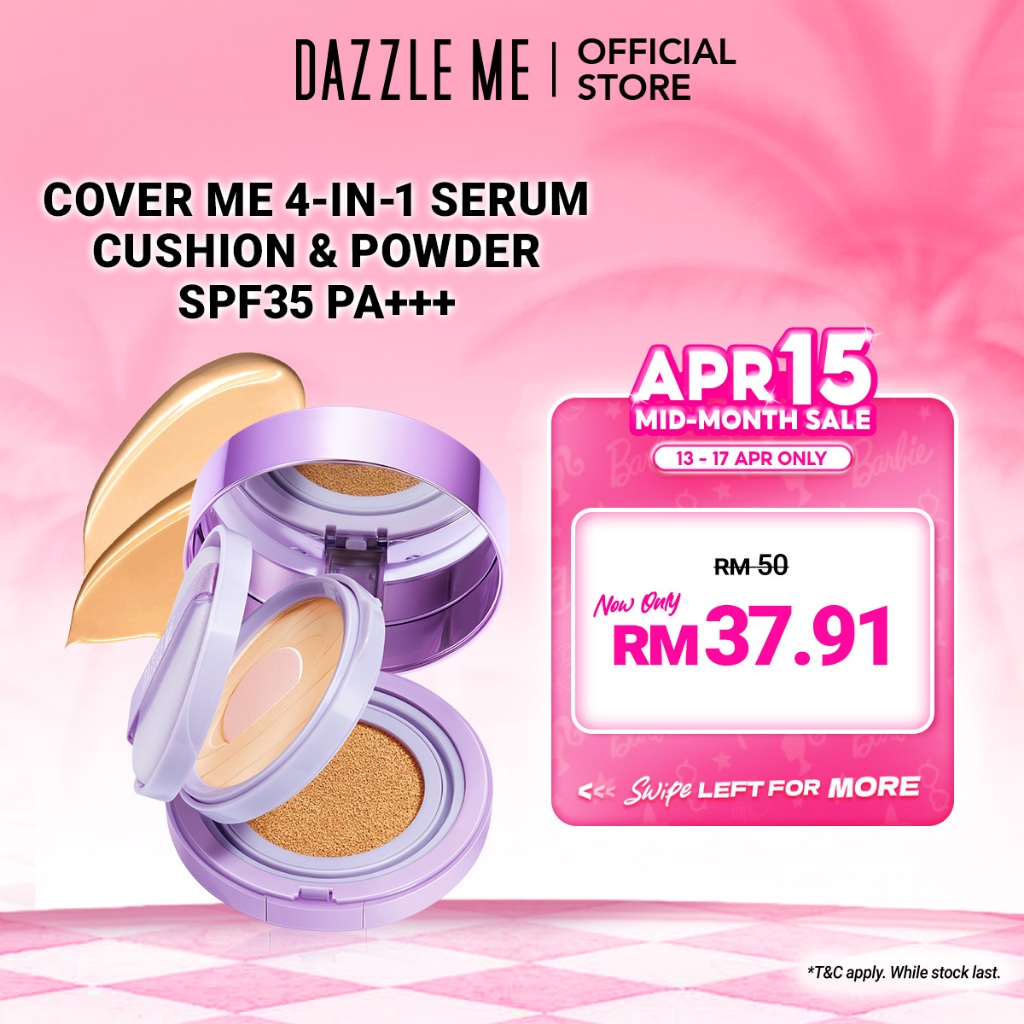 [CM Series] Dazzle Me Cover Me 4-in-1 Serum Cushion & Powder SPF35 PA ...